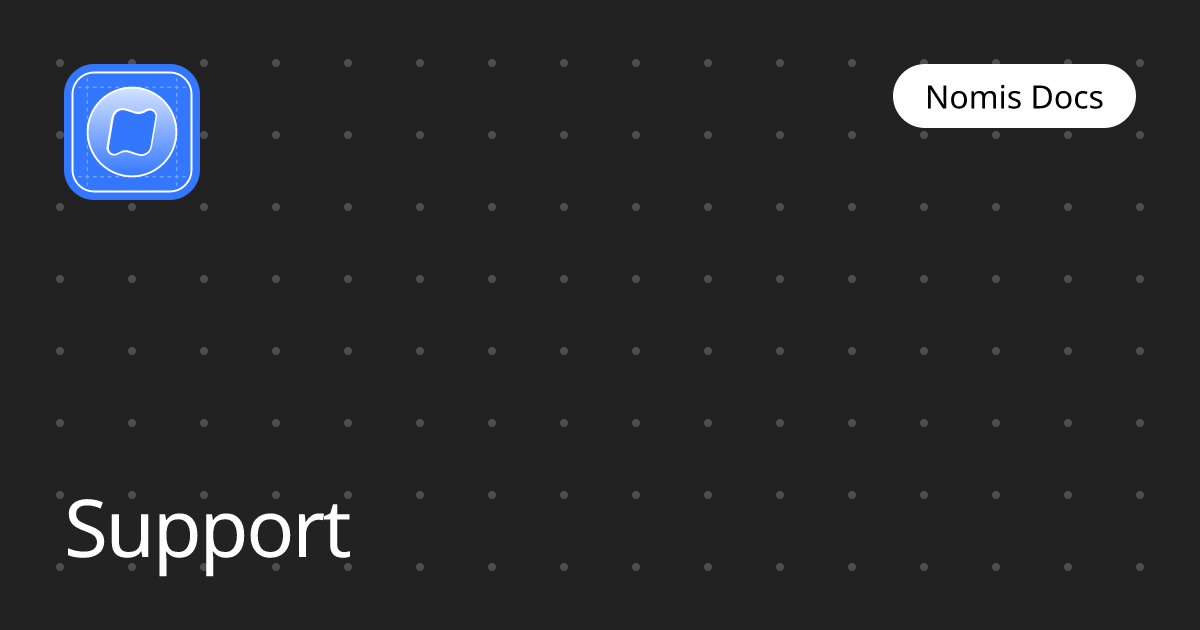 Support @ Nomis Docs